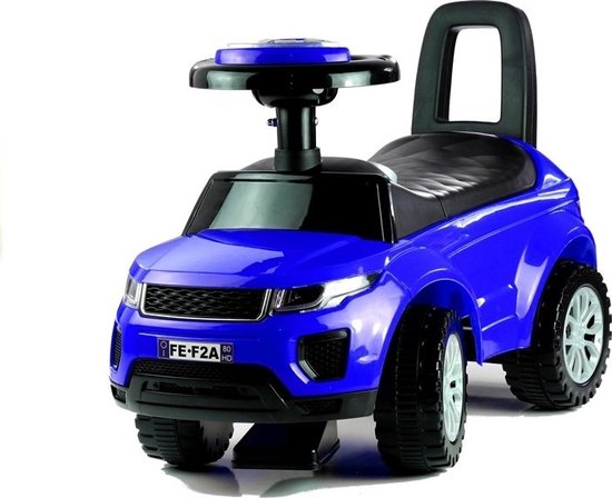 Loopauto - met geluid en licht - 60x27 cm - blauw | bol.com