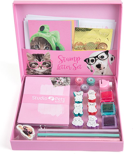 Studio Pets® Stempelset met Briefpapier en Stickers - Britse Longhaar Paige Kat en... | bol