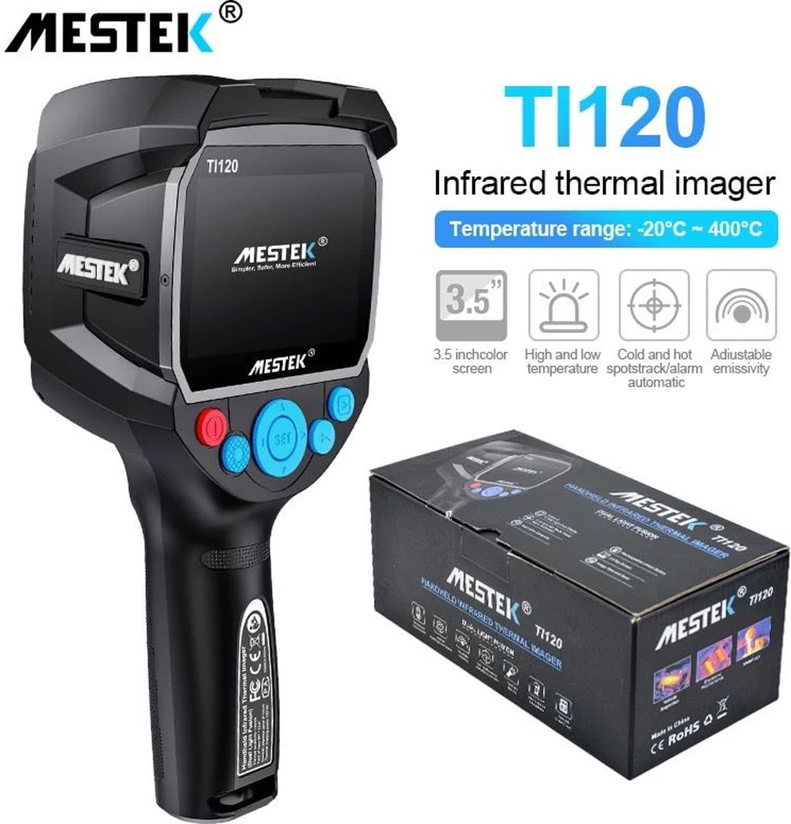 Mestek -Warmtebeeldcamera - Infrarood Camera - Warmtecamera ...