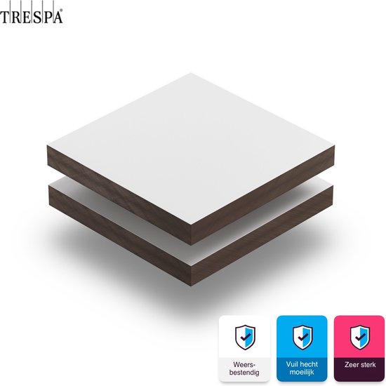 Trespa® plaat 6 mm dik - 80 x 50 cm - Wit | bol.com