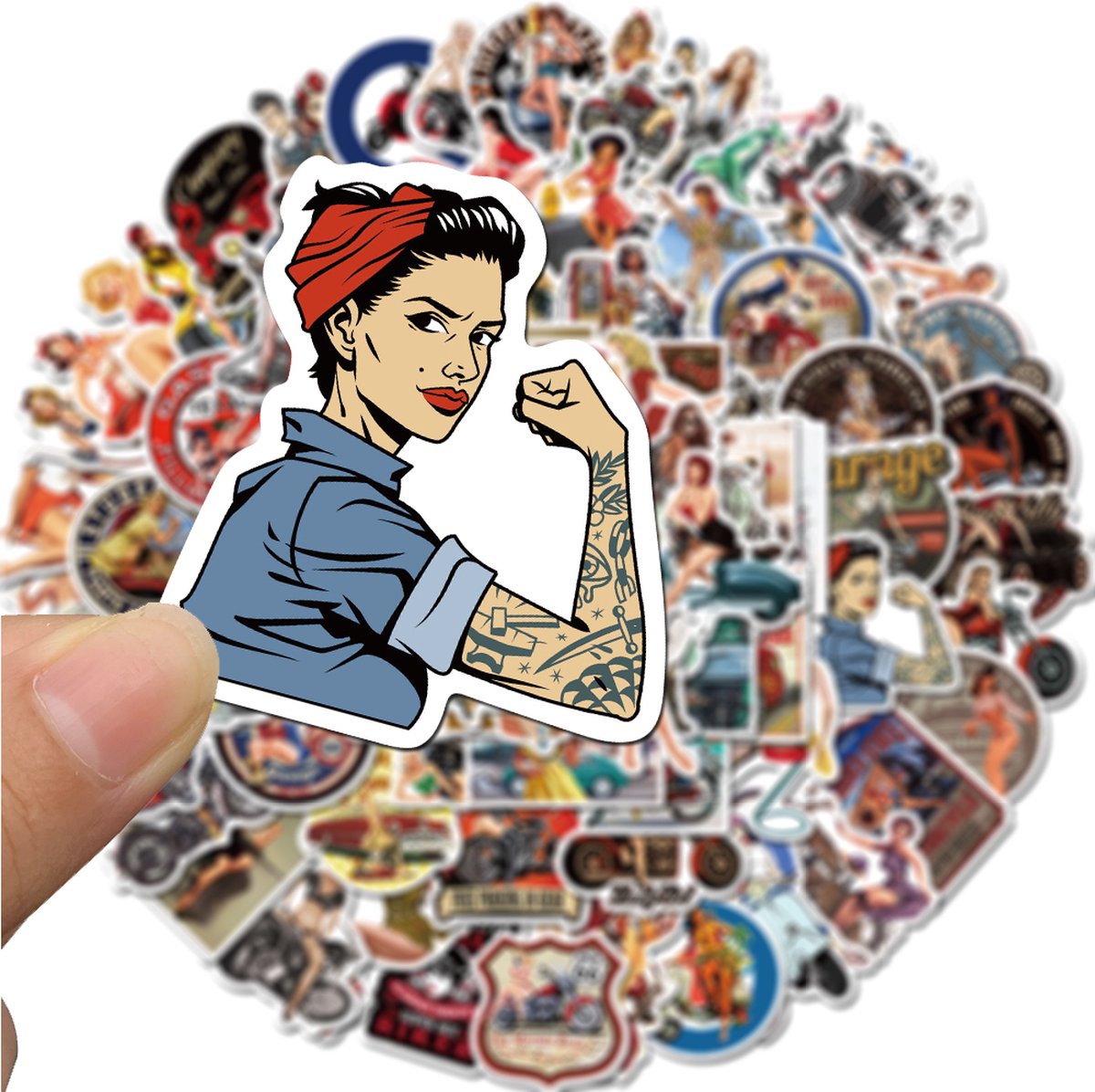 Pin-up Girls Stickers - Mannen Stickers - set 50 stuks - Laptop ...