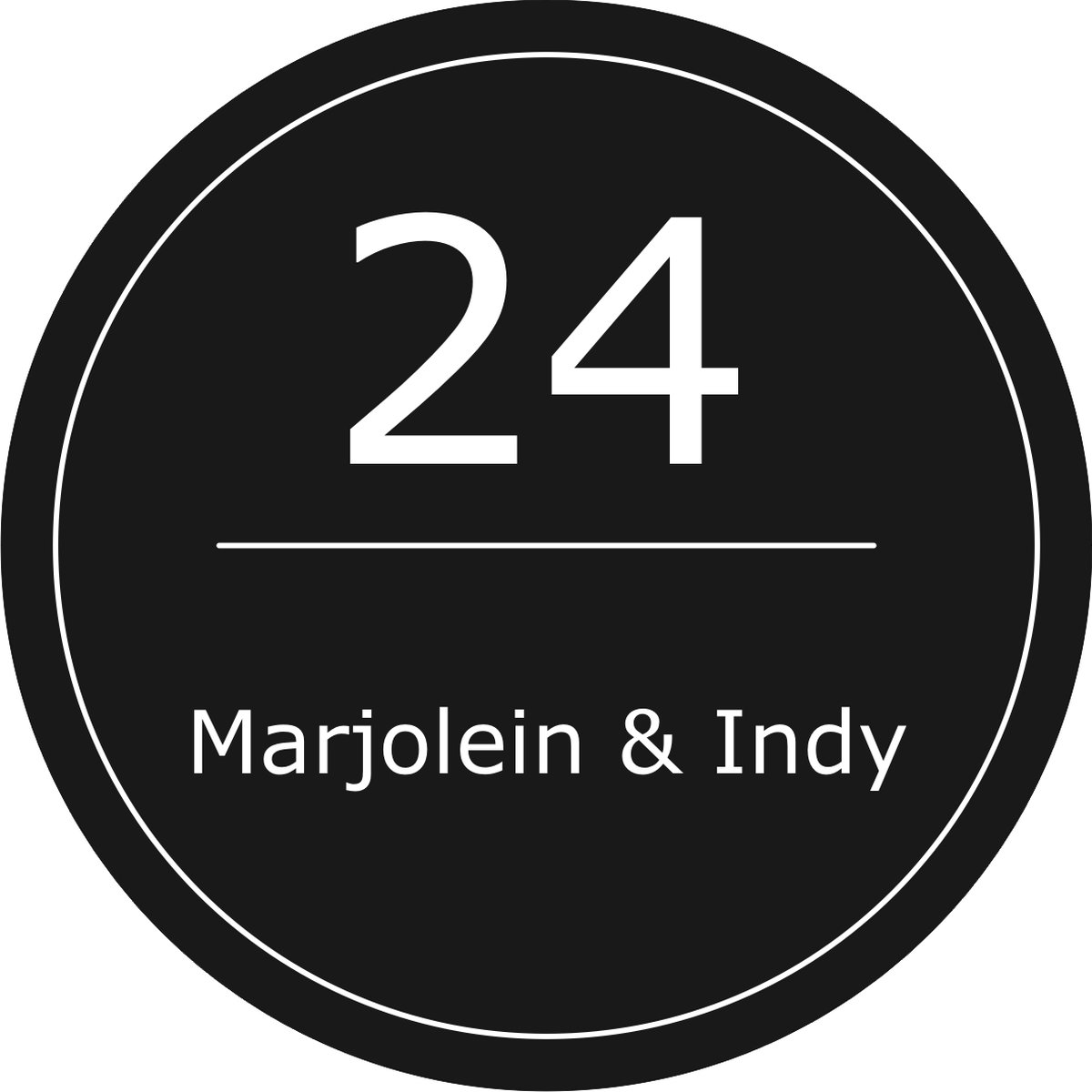 Naambordje voordeur rond 25cm met kader | bol.com