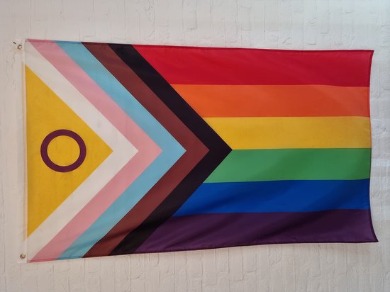 Intersex progress vlag - 90x150 - Intersex progress flag - Intersekse progress vlag | bol.com