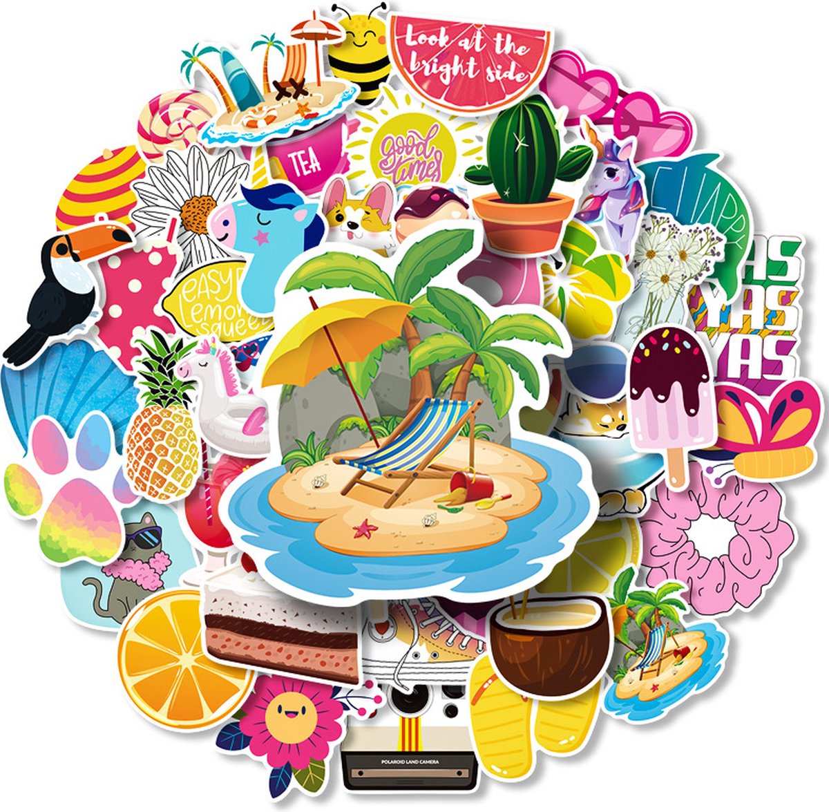 Vrolijke Zomer Stickers | 50 VSCO stickers - voor laptop, ipad ...