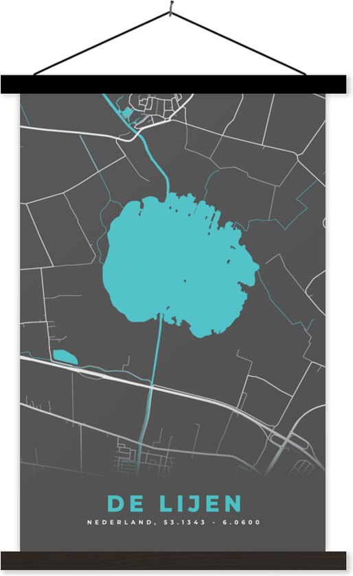 Posterhanger incl. Poster - Schoolplaat - Nederland - Plattegrond ...