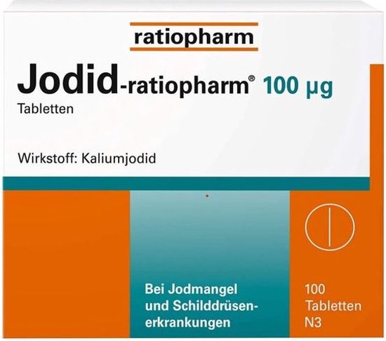 Jodid-ratiopharm 10mg tabletten | 100 stuks | jodium tabletten | jodium ...