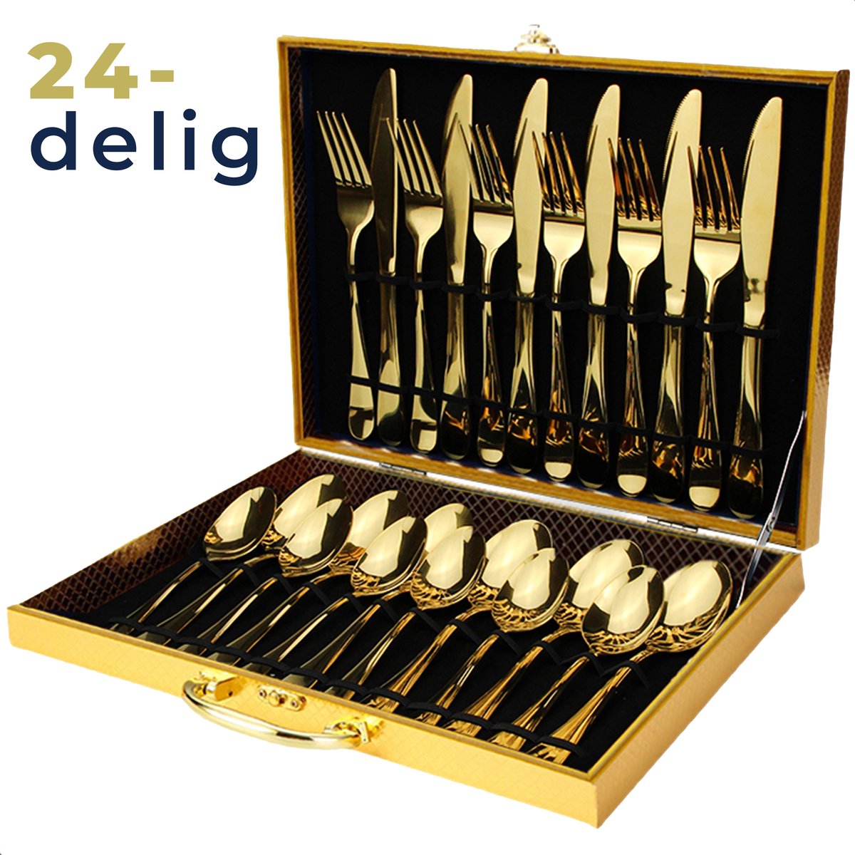 Bestekset Goud - Bestekset 6 persoons - Goud Bestek ...