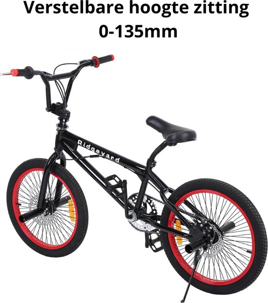 Fcity BMX fiets - Fietscross - Crossfiets - 20 Inch - Zwart - Unisex | bol