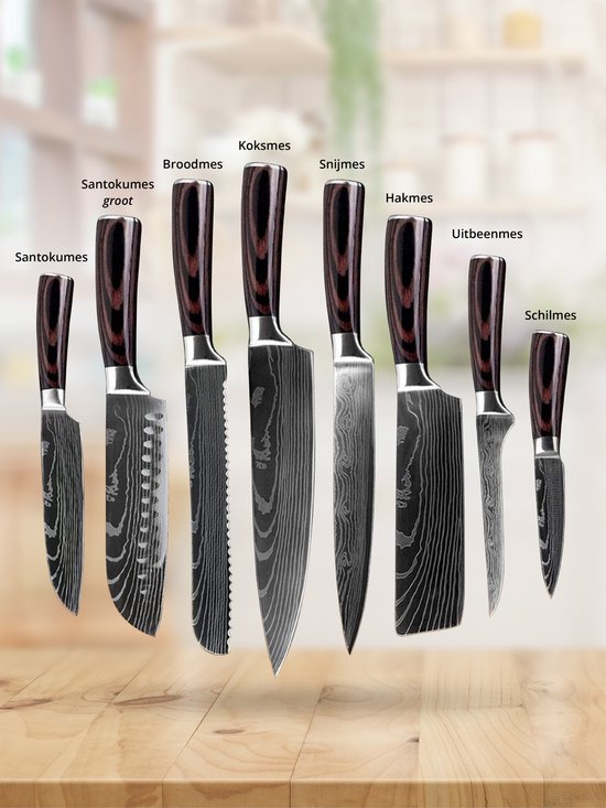 BBQ MEATING Professioneel Messenset – Koksmessen - Japanse messen ...