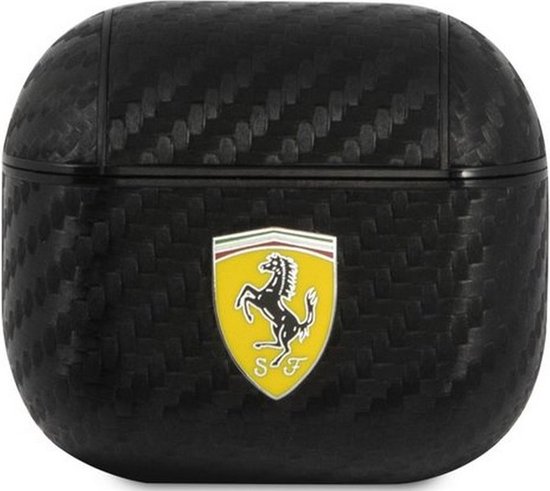 Ferrari Carbon AirPods Case - Apple Airpods 3 - Zwart | bol