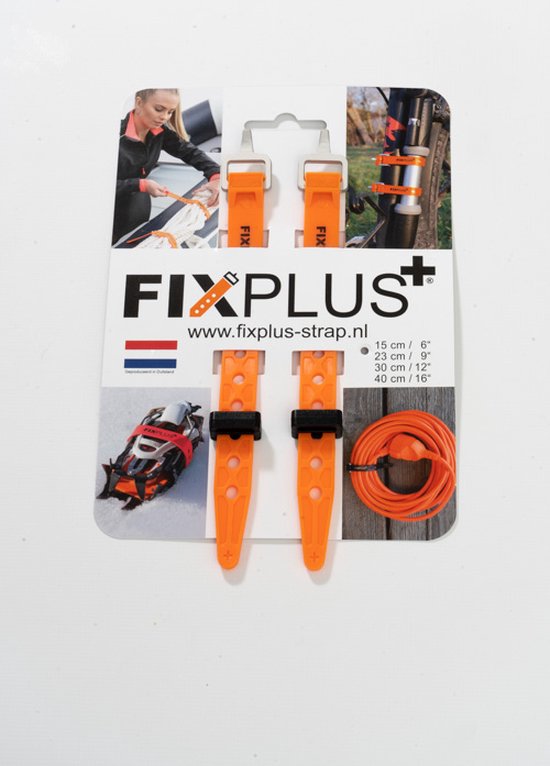 2 Fixplus straps oranje 15cm - TPU spanband voor snel en effectief ...