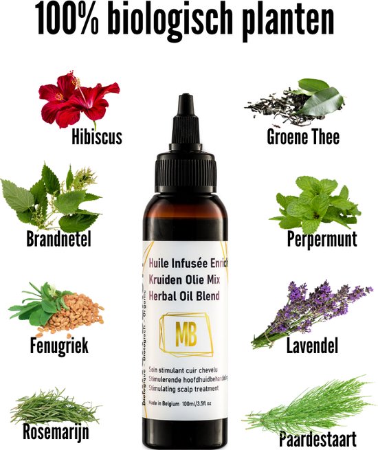 MINCA BEAUTY® - Herbal Olie Mix Biologisch - Haarolie - Haargroei ...