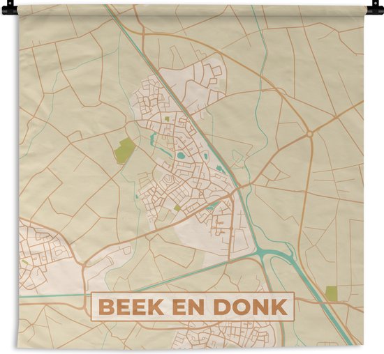 Wandkleed - Wanddoek - Beek en Donk - Stadskaart - Plattegrond - Kaart ...