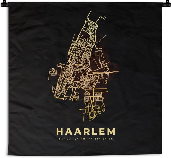 Wandkleed - Wanddoek - Nederland - Haarlem - Kaart - Stadskaart ...