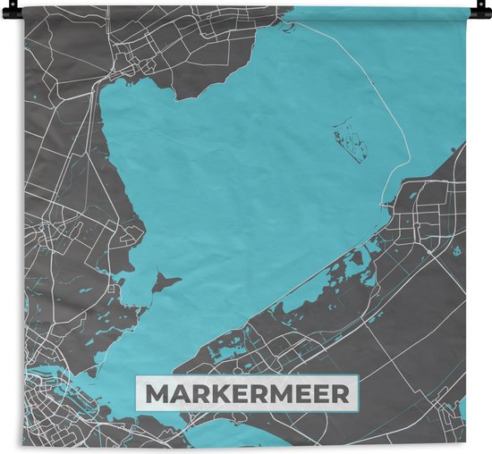 Wandkleed - Wanddoek - Stadskaart - Water - Markermeer - Nederland ...