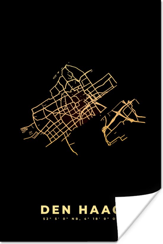 Poster Den Haag - Plattegrond - Stadskaart - Nederland - Kaart - 20x30 ...