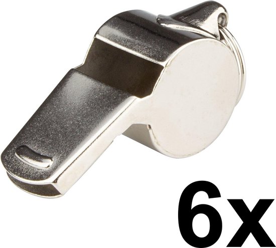 6x Zilveren Fluit Scheidsrechter Metaal | bol