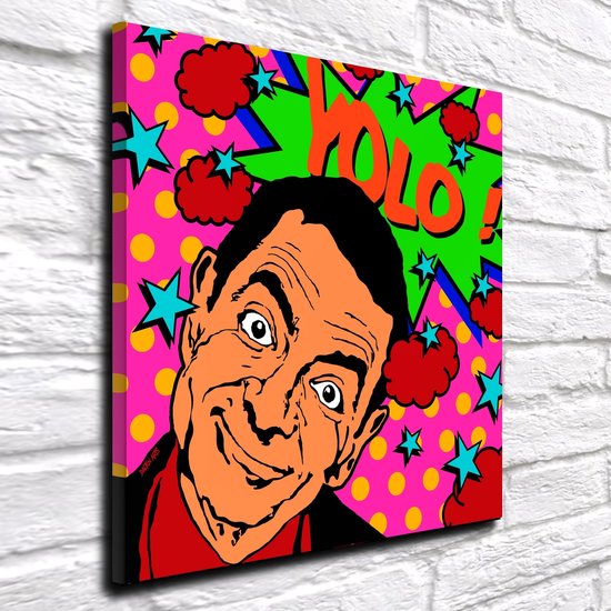 Mister Bean Yolo Pop Art Poster - 90 x 90 cm Fotopapier Mat 180 gr ...