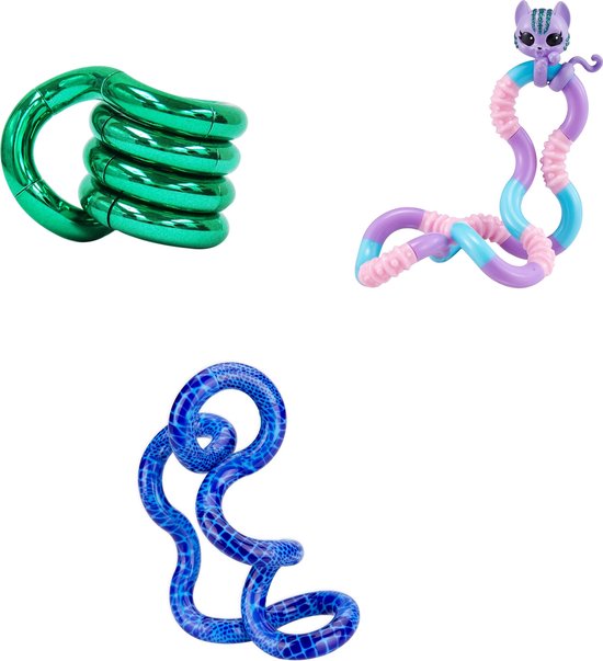 Tangle Junior - Metallic Groen / Kitty / Snake - Combo 3-Pack - The Original Fidget | bol