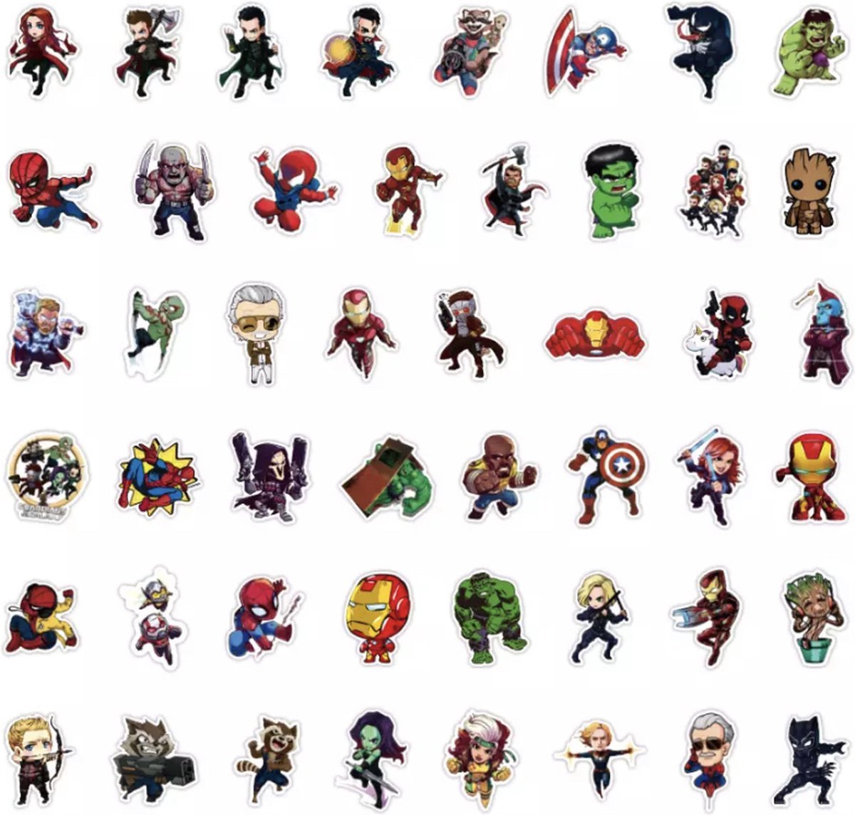 Marvel Avengers Stickers - 100 Unieke Stuks - Laptop Stickers ...