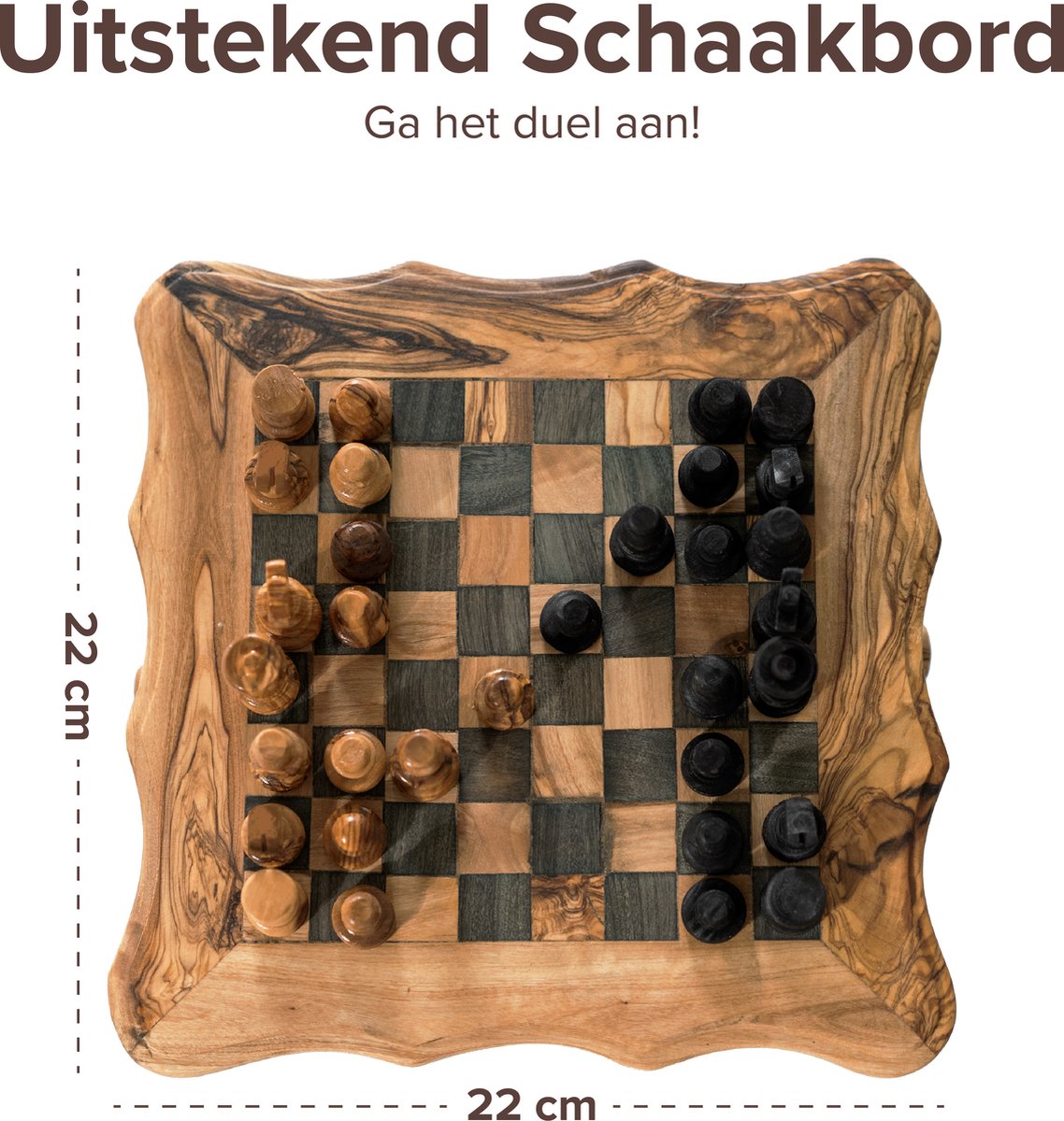 Schaakbord Klein Ronde Afwerking – Schaakspel – Spellen – Spellen voor ...