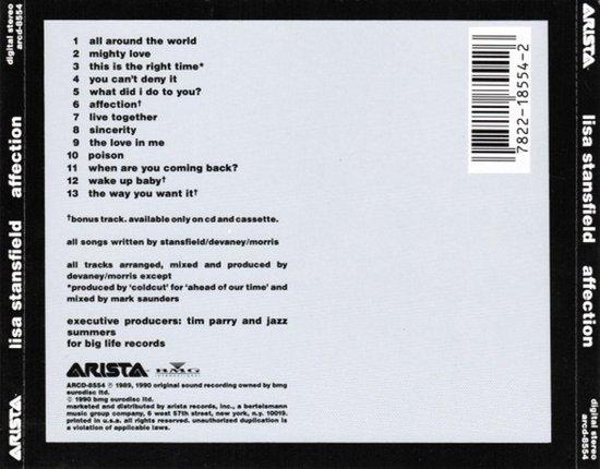 Affection, Lisa Stansfield | CD (album) | Muziek | bol.com