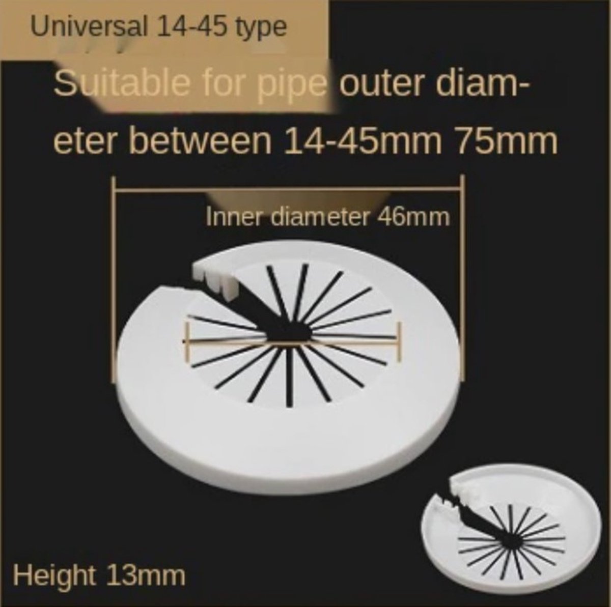 Universele / bijna universele witte radiator rozetten voor buizen met ...