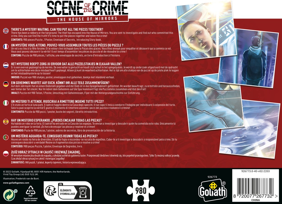 Scene of the Crime: The House of Mirrors Puzzle - 980 Puzzelstukjes - 2 ...