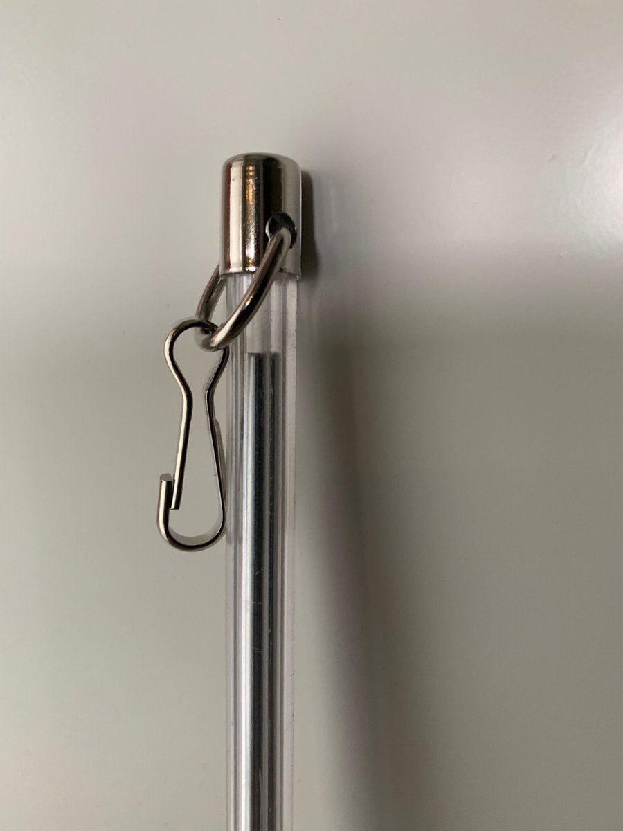 trekstang voor gordijn transparant stalen kern 100 cm ( set van 2 stuks ...