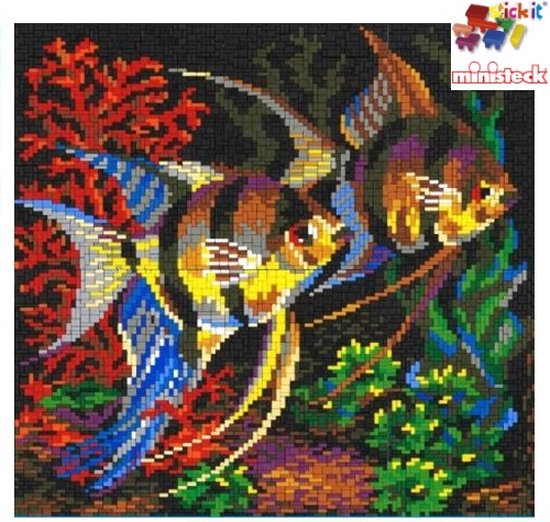 Stick-it Zeilvissen met koraal, ca. 6.700 steentjes, compatible met ...