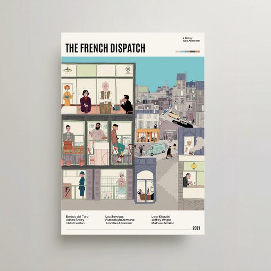 The French Dispatch Poster - Minimalist Filmposter A3 - The French ...