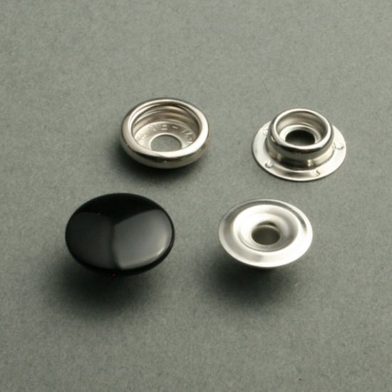 inslag drukknopen zwart type 4-7 - metaal - 15 mm - inslagdrukkers - 12 ...