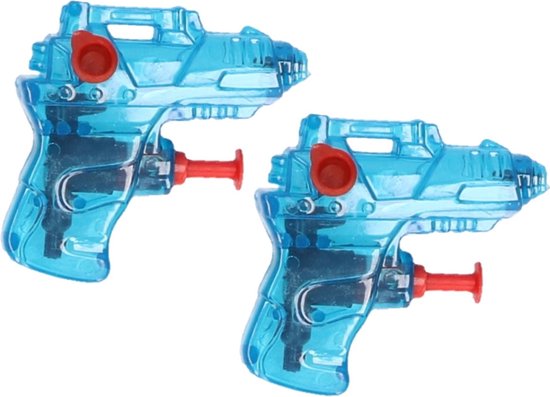 Set van 6x stuks mini waterpistool blauw 7 cm - waterpistolen klein ...