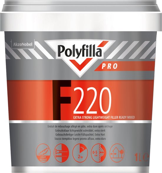 POLYFILLA PRO F220 - LICHTGEWICHT VULMIDDEL 1 L | bol.com