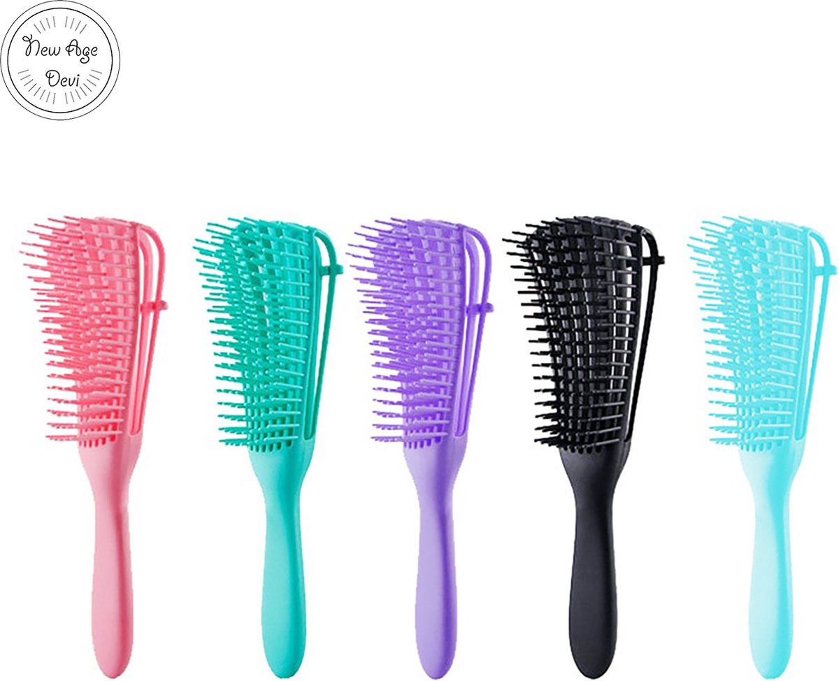 Detangler Brush - Curly hair brush - Haarborstel - Antiklit borstel ...