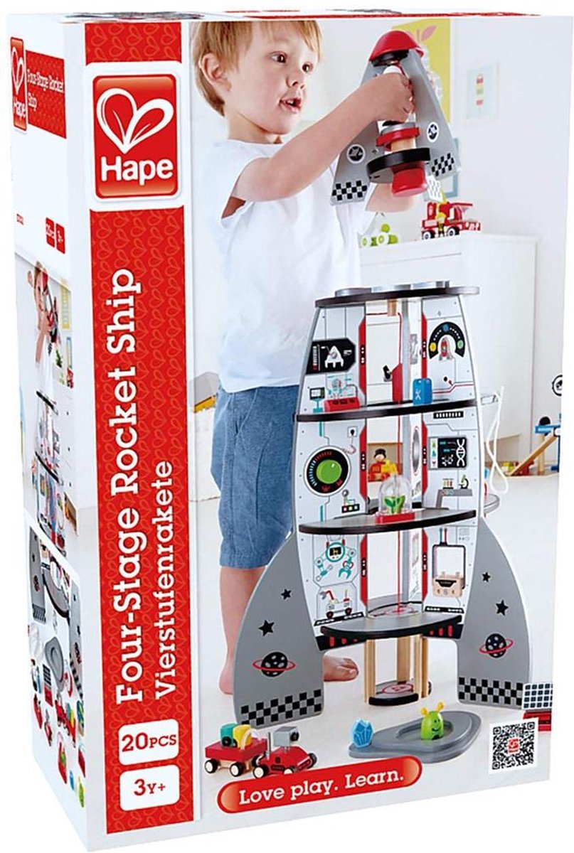 Hape Houten Ruimte Raket 4 Verdiepingen | bol.com
