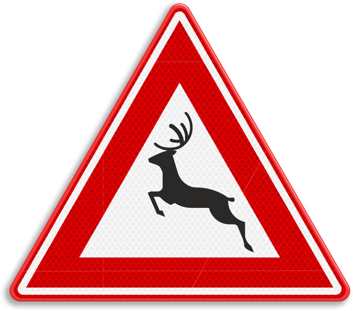 Verkeersbord J27 overstekend wild - aluminium DOR 700 mm Klasse 2 - 10 ...