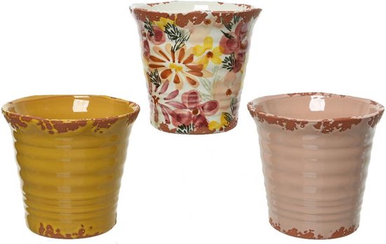 Decoris Bloempot terracotta -H13.5cm (1 stuk) assorti | bol