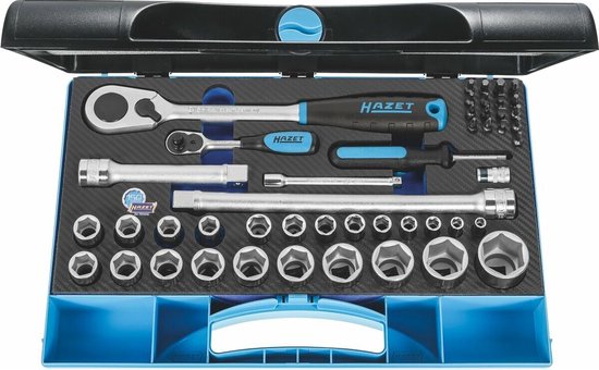 HAZET Dopsleutelset - fijngetande omschakelbare ratel vierkant 6,3 mm (1/4'') /... | bol.com