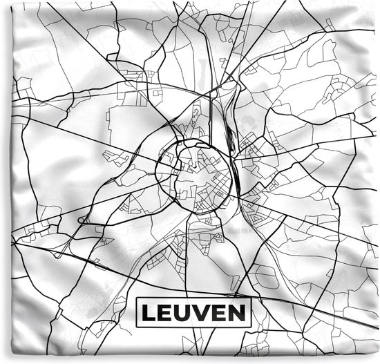 Kussenhoes 60x60 cm - Kaart – Plattegrond – Stadskaart – Leuven ...