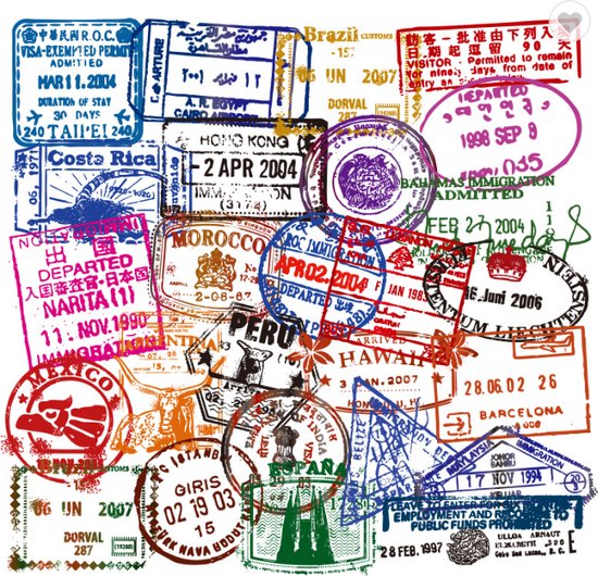 Vintage poststempel stickers 50 stuks - Transparant - Transparante post ...