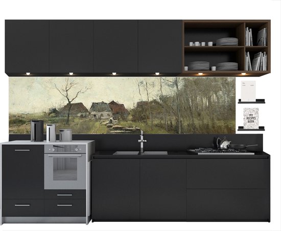 Keuken achterwand behang - Waterafstotend - Huisje aan een sloot ...