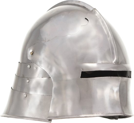 Ridderhelm middeleeuws replica LARP staal zilverkleurig | bol