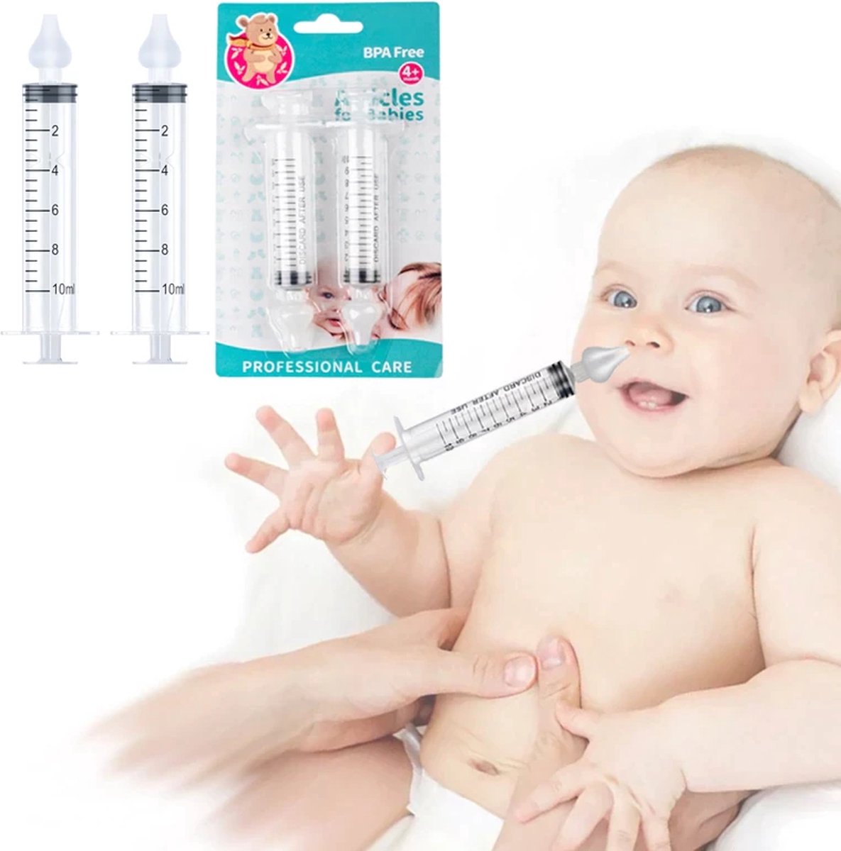 BabyBreathe - Vlot ademen voor baby’s - Spuitje om snot en slijm weg te ...