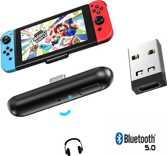 BOTC USB C Bluetooth 5.0-adapter voor Nintendo Switch/Lite/TV/PC/PS5 ...