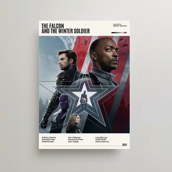 Marvel Poster - The Falcon and The Winter Soldier Poster - Minimalist ...