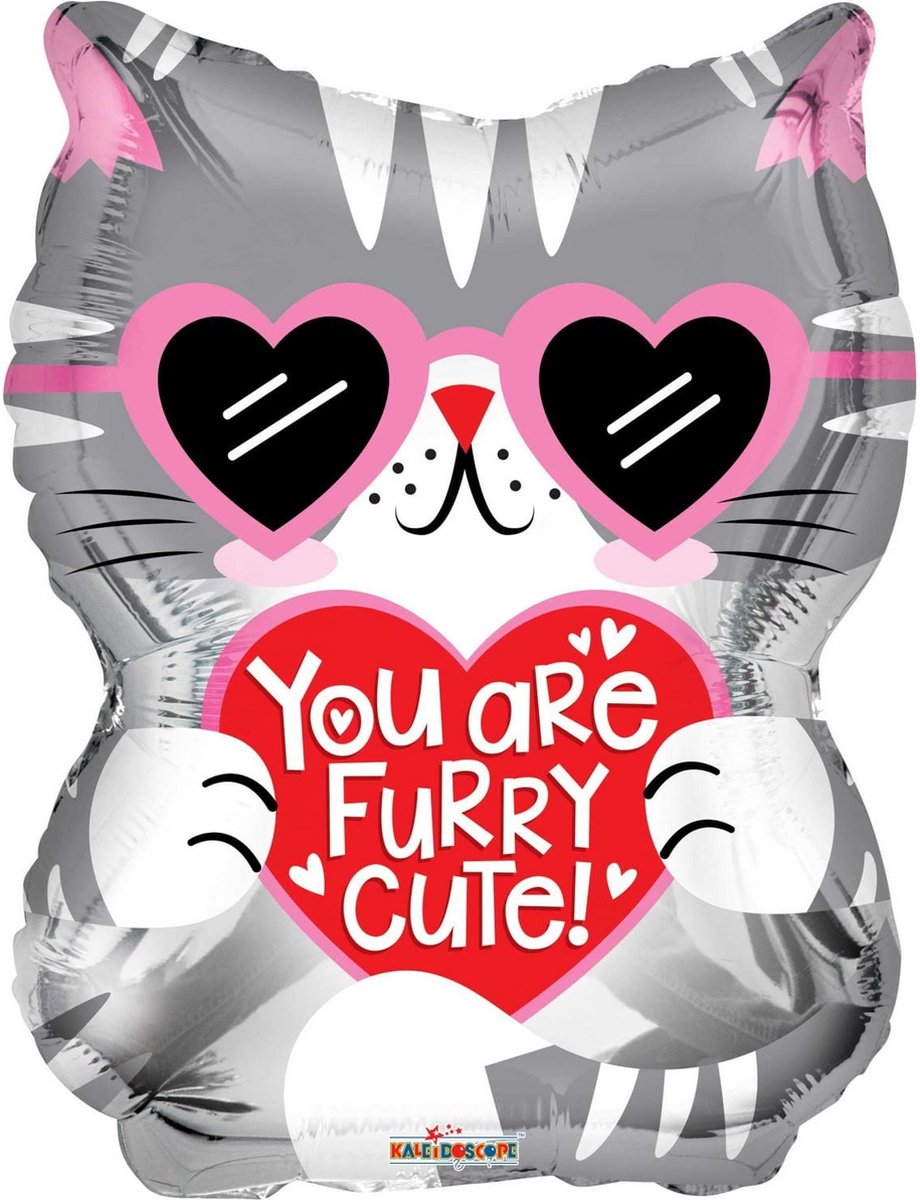 Helium Ballon Versturen “You Are Furry Cute” Poes - Gevuld met Helium ...