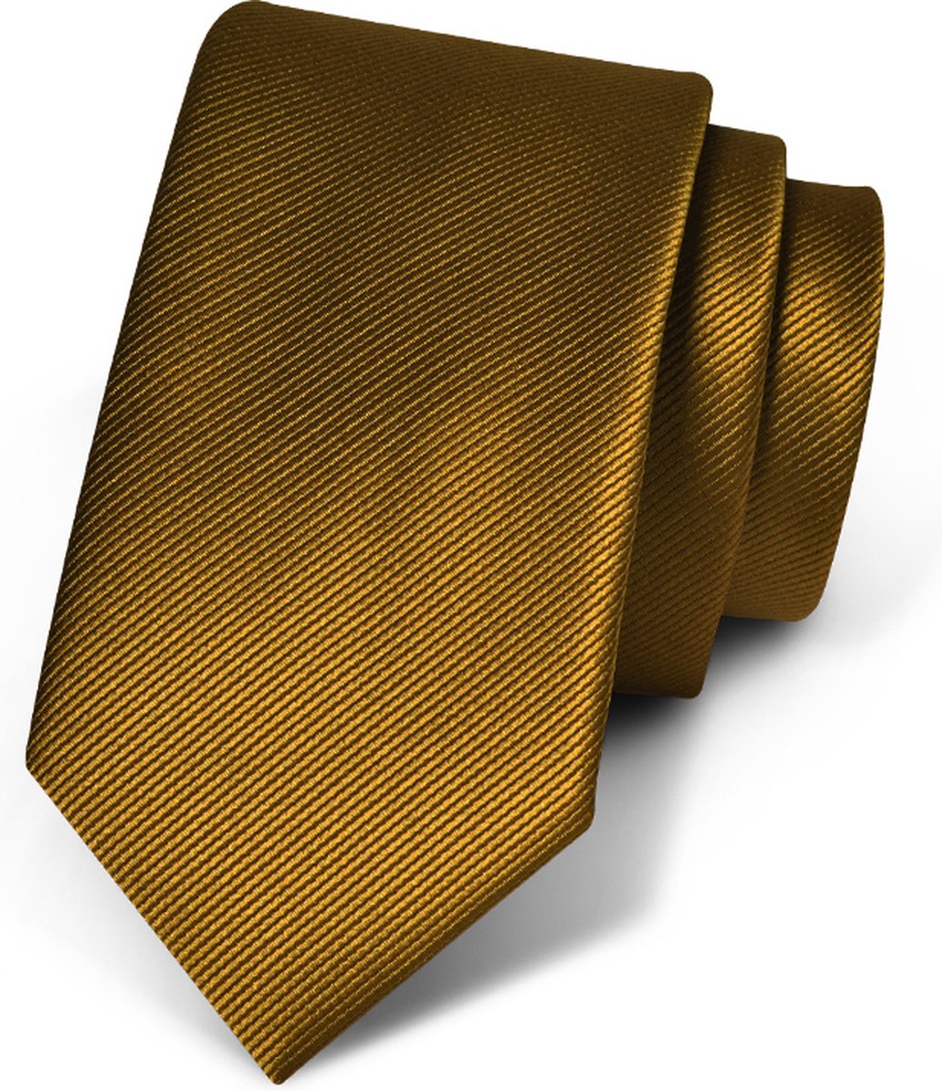 Premium Ties - Luxe Stropdas Heren - Polyester - Goud - Incl. Luxe Gift ...
