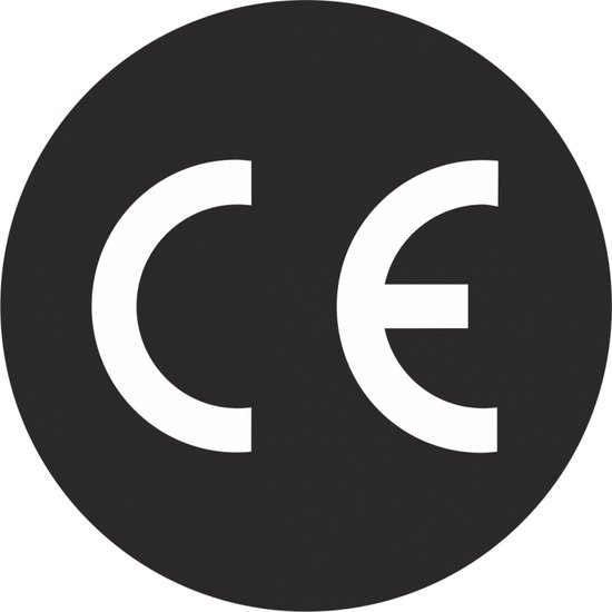 CE Stickers - 100 stuks - Rond 30 MM - Zwart met Wit - CE Label - CE ...