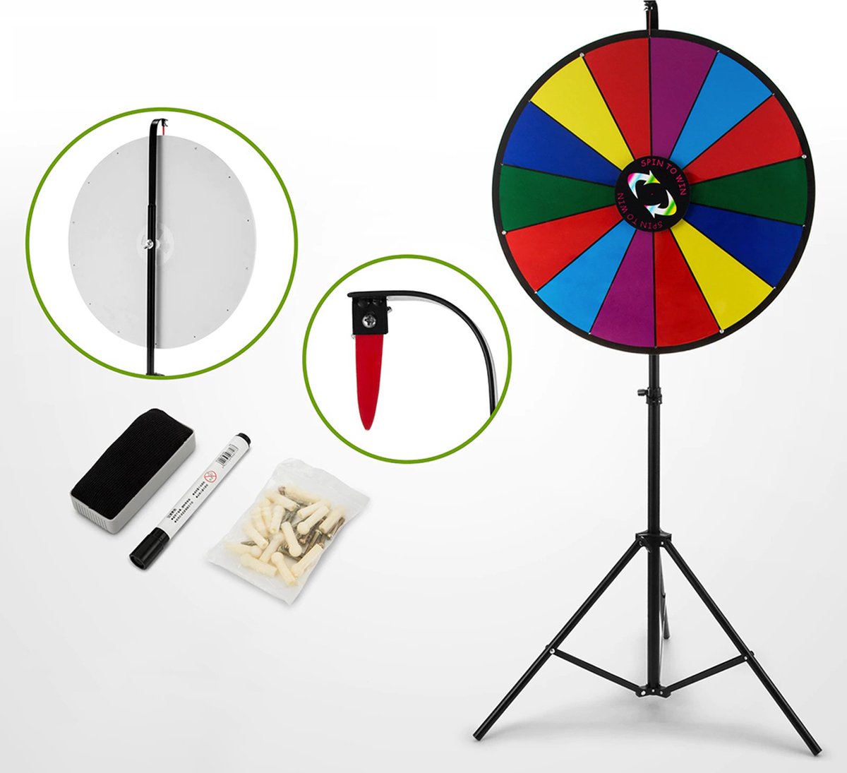 BrightWise® Rad van Fortuin Opvouwbaar – Draairad – Draaiwiel ...